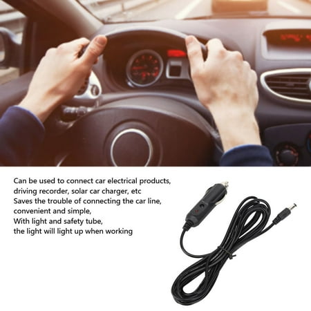 Eujgoov Car Lighter Cable 12V / 24V Universal With Indicator Light Car ...