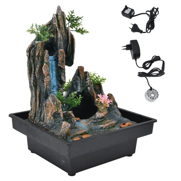 Desktop Simulation Rockery Water Fountain with Automatic Pump for Home ...