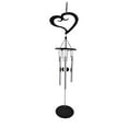 HOMEMAXS Modern Black Metal Music Wind Chime Heart Shape Wind Chimes ...