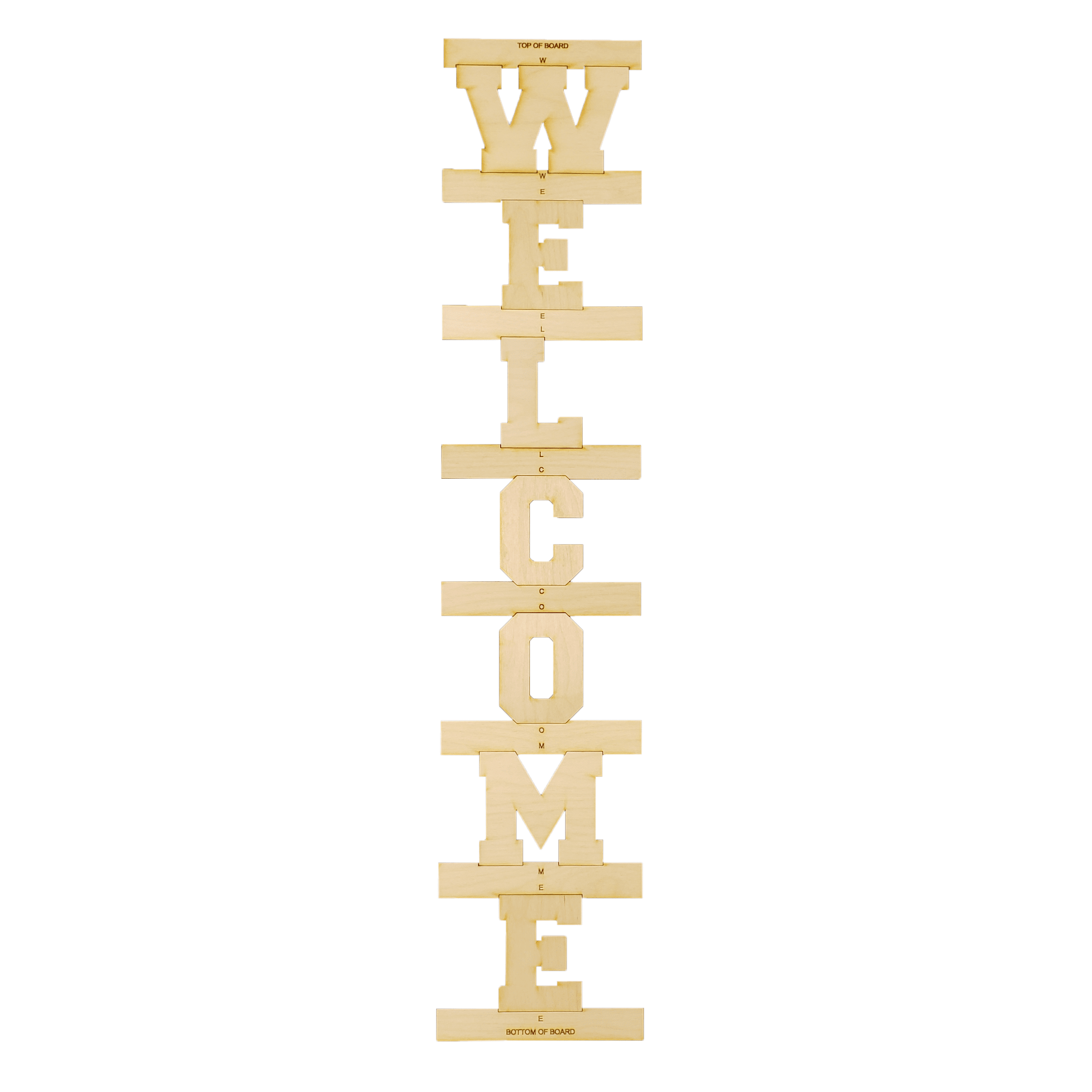 48 inch "Welcome" Board Wood Letter Set + Alignment Guides (Collegiate, 1/4" Thick) - Walmart.com