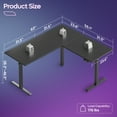 "Bestier Electric L-Shaped Adjustable Height Standing Workstation Desk ...
