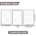 6Pcs 3 Styles Acrylic Ruler Fibonacci Composition View Finder Ruler ...