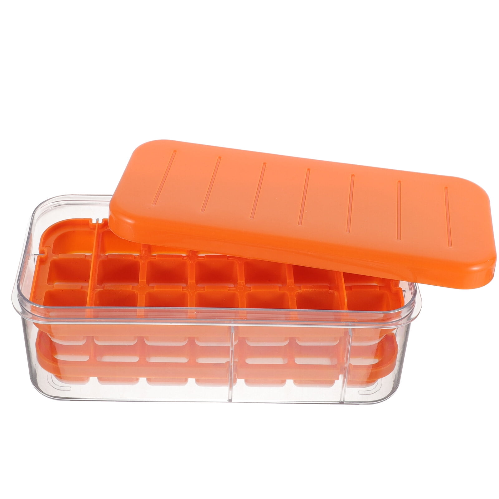 Ice Cube Tray with Lid and Storage Bin Silicone Ice Cube Molds Easy ...