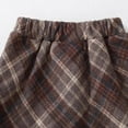 Girls Woolen Mini Skirt Vintage Plaid A-Line High Waisted Classic ...