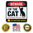 Beware of Cat Sign, Funny Attack Cat Sign, - Walmart.com