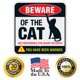Beware of Cat Sign, Funny Attack Cat Sign, - Walmart.com