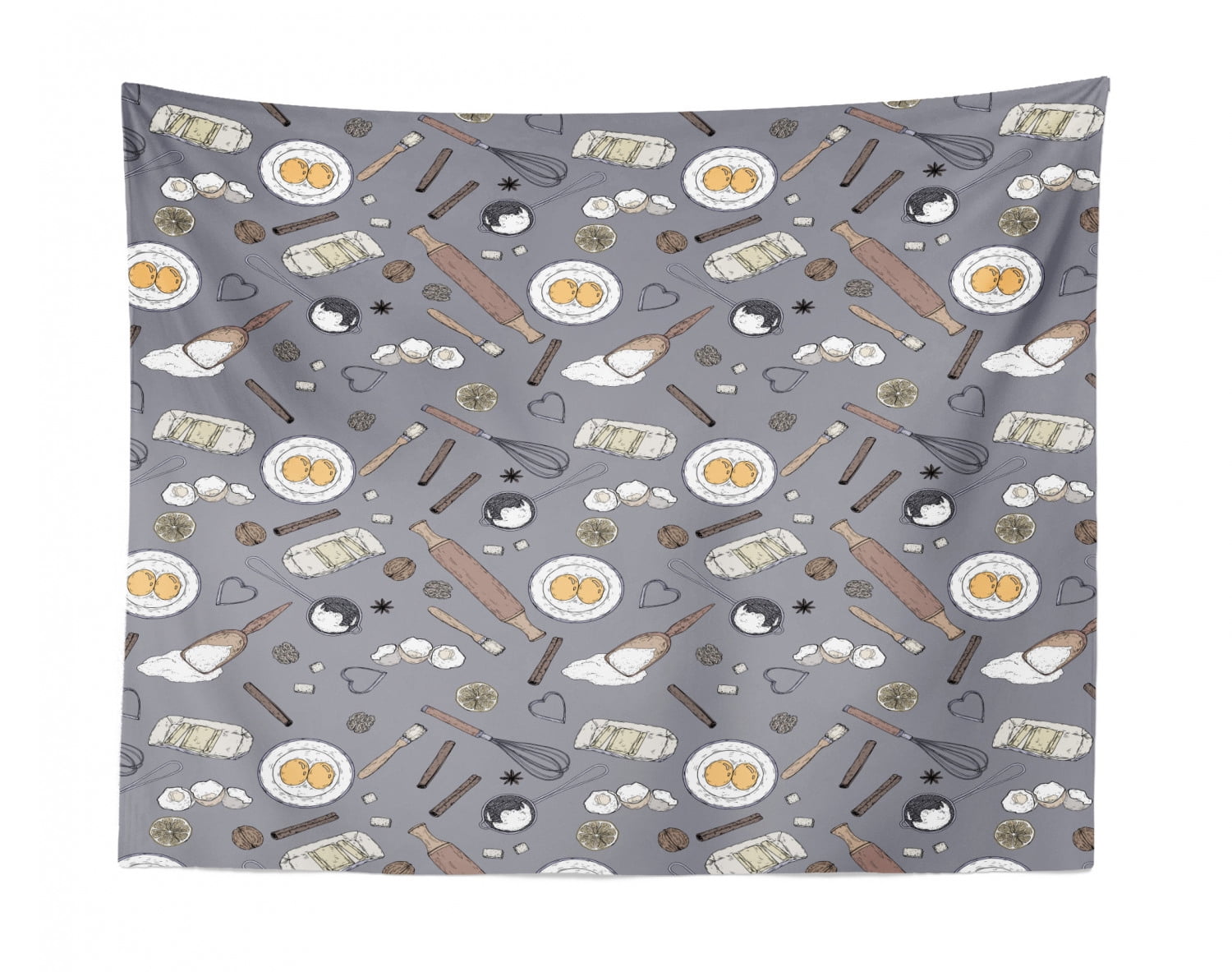 Abstract Tapestry, Pattern of Repeating Dotted Flower Like Shapes Retro ...