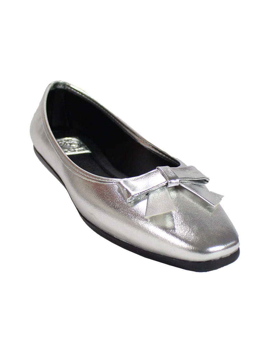 Flats Balerina Mujer Bolonia Plata Leon 424 | Bodega Aurrera en línea