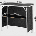 COSMOS Folding Portable Bar Table with Carrying Case, Collapsible ...