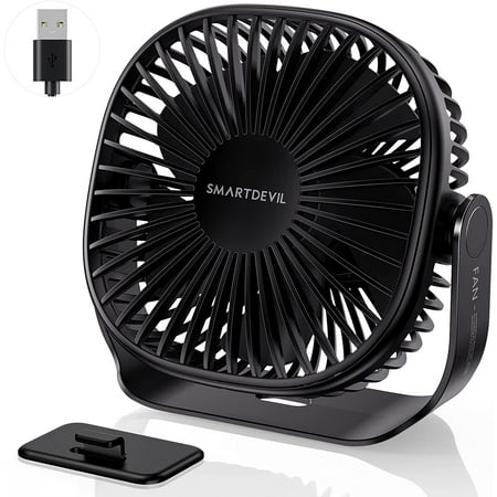 Small USB Desk Fan, 3 Speeds Portable Personal Desktop Table Fan with ...