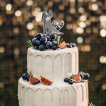 Cake Topper Decor, Wedding and Anniversary, Frosted Crystal Stair ...