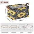 BZSMCE Shelf Baskets Storage Bins Sunflower Bee Noir Pattern Storage ...