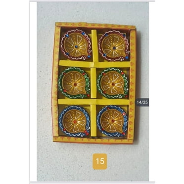 Ascension 12 Designer Reflextion Reusable Flower Diya Deepak Colourful ...