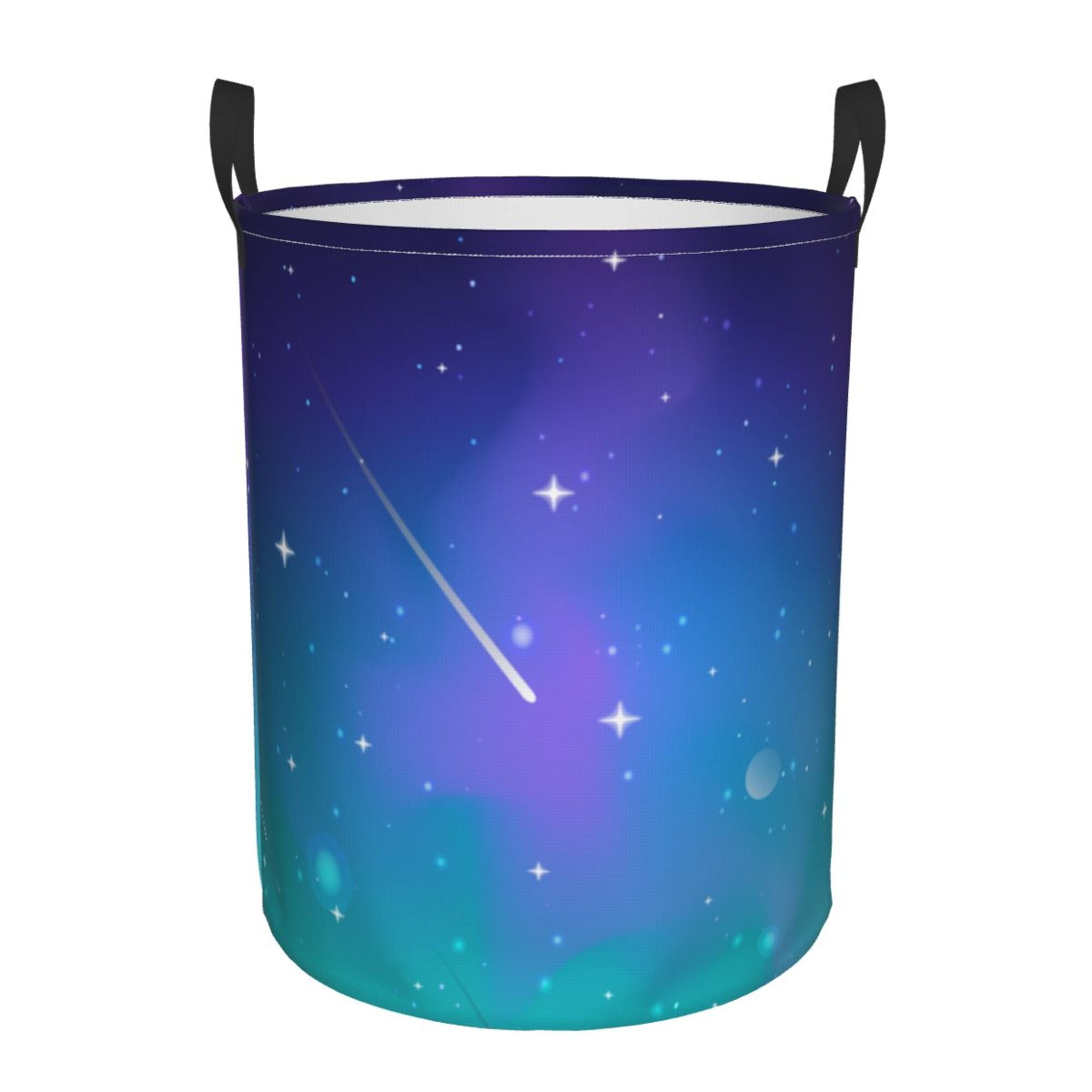 TEQUAN Waterproof Laundry Hampers, Sky Falling Stars Pattern Clothes ...
