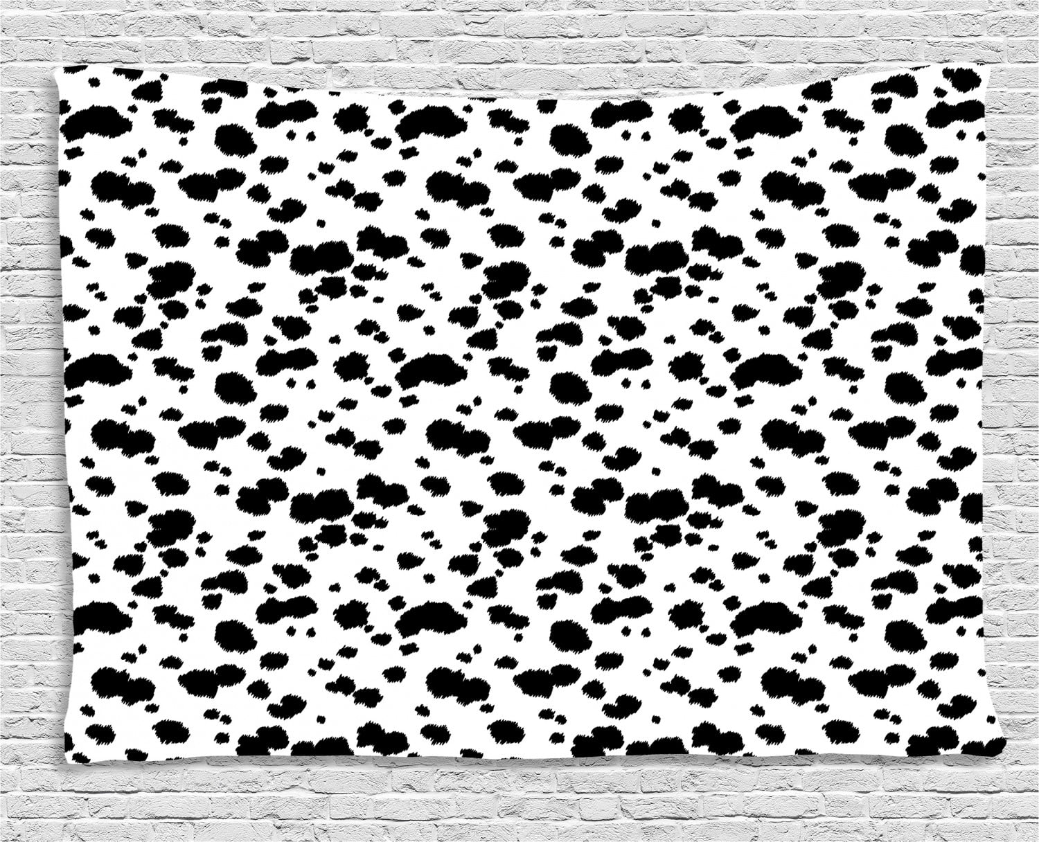 Animal Tapestry, Graphic Black and White Fancy Dalmatian Fur Inspired ...