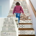 6pcs/13pcs Stair Stickers Staircase Decal Rise Covering Waterproof Self ...
