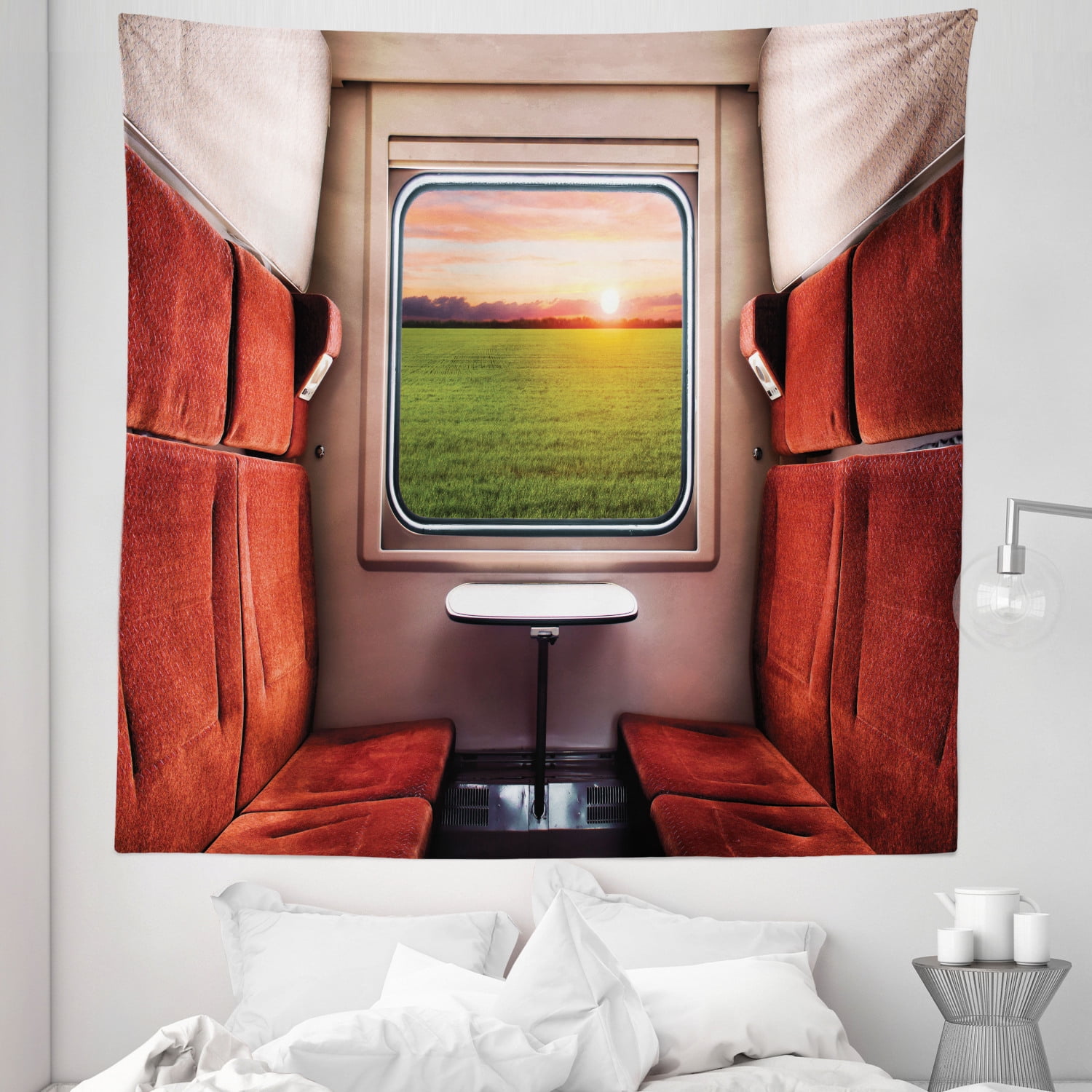 Nature Tapestry, Fresh Nature Setting from Train Compartment Window ...