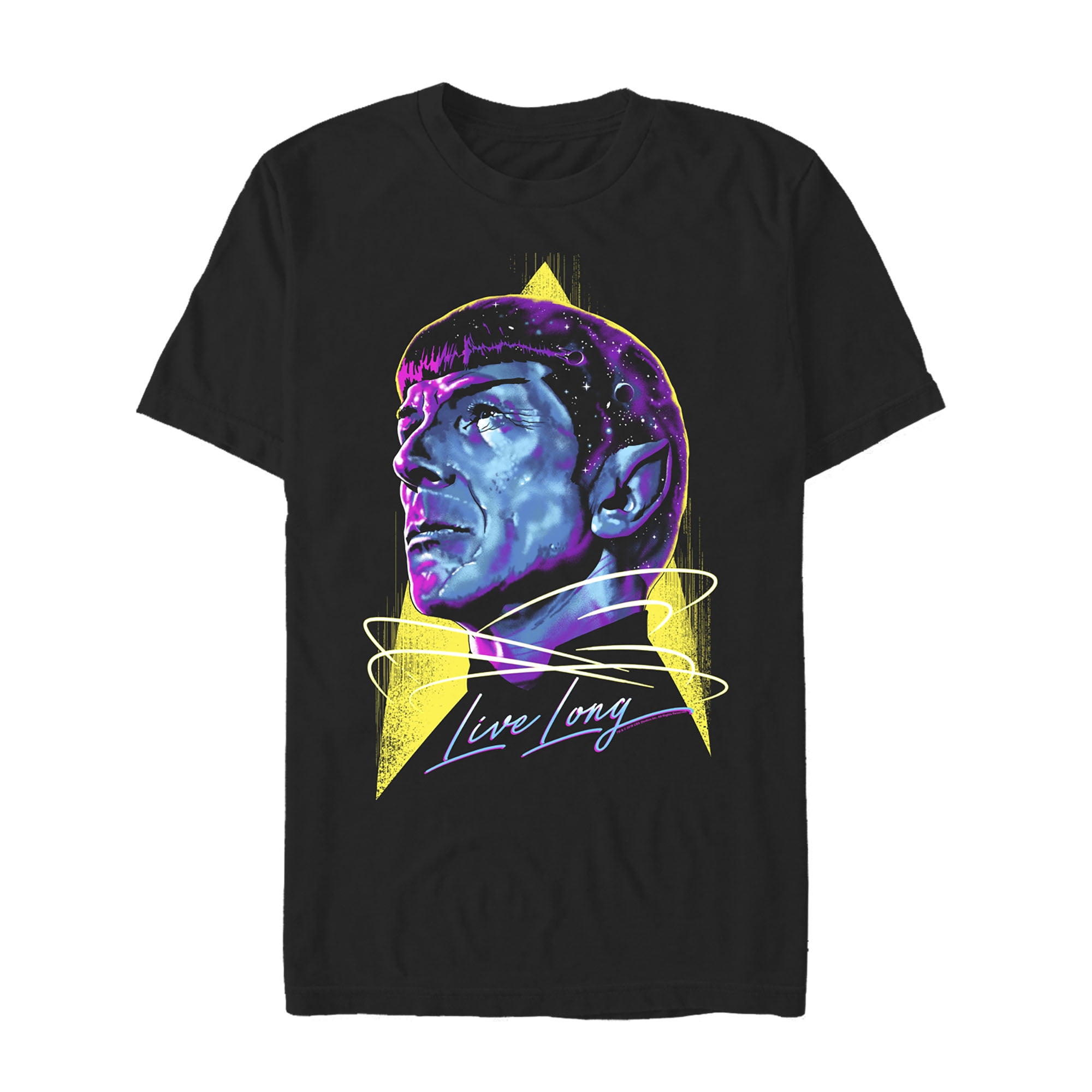 Men's Star Trek Artistic Spock Portrait Graphic Tee Black X Large ...