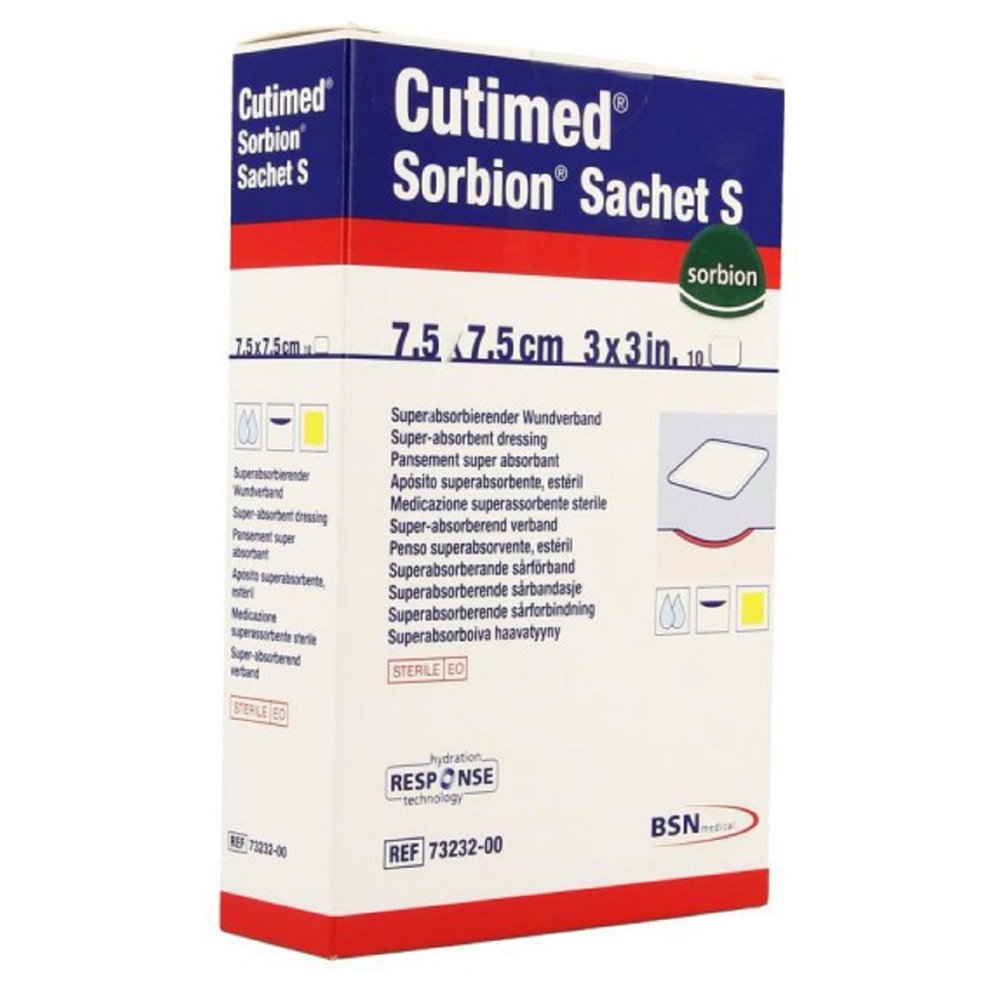 BSN Medical Cutimed Sorbion Sachet S Dressing, 7.5 cm x 7.5 cm (3 in x ...