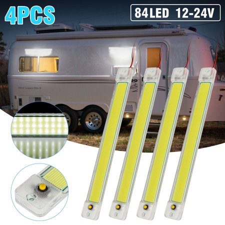 Qiyun 4 Pcs Cob Led Tube Work Light Strip 12v-24v Highlight Compartment ...