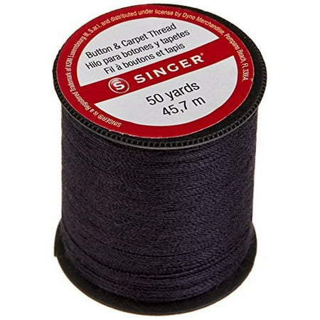 SINGER 67110 Button & Carpet Sewing Thread, 50-Yards, Black | Walmart ...