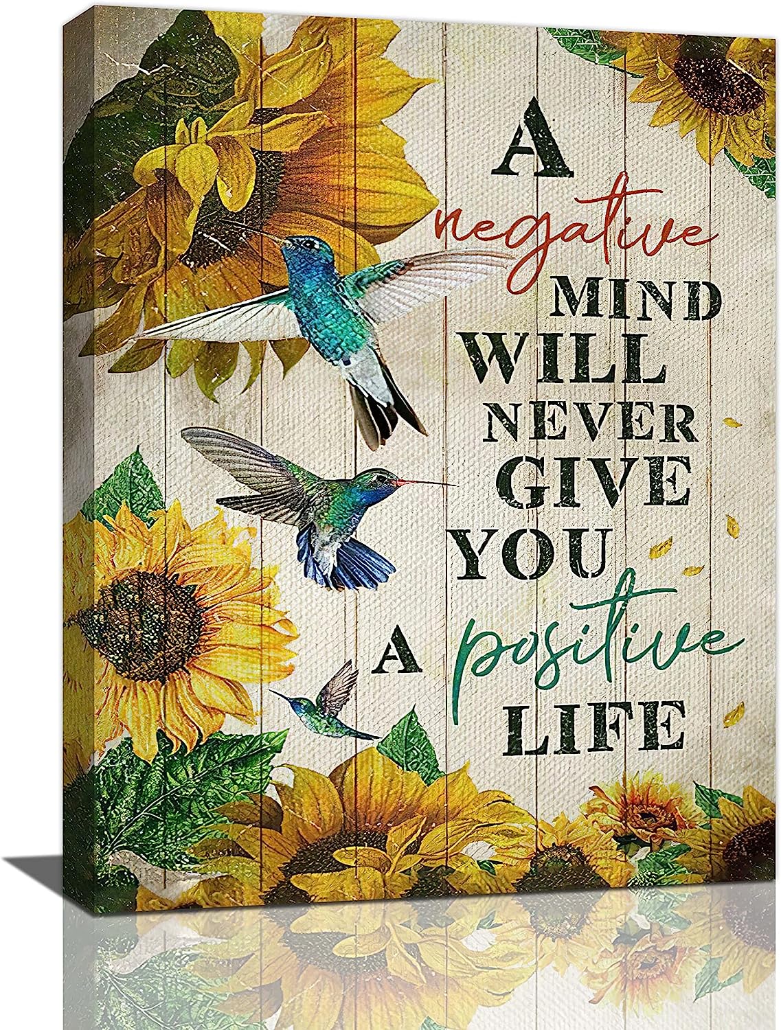 Sunflower Hummingbird Pictures Wall Art Farmhouse Sunflowers Bathroom ...