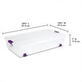 Sterilite Large Plastic 60 Qt ClearView Latch Lid Wheeled Underbed ...