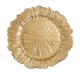 Efavormart 6 Pack 13" Round Gold Plastic Reef Charger Plates Ruffled ...
