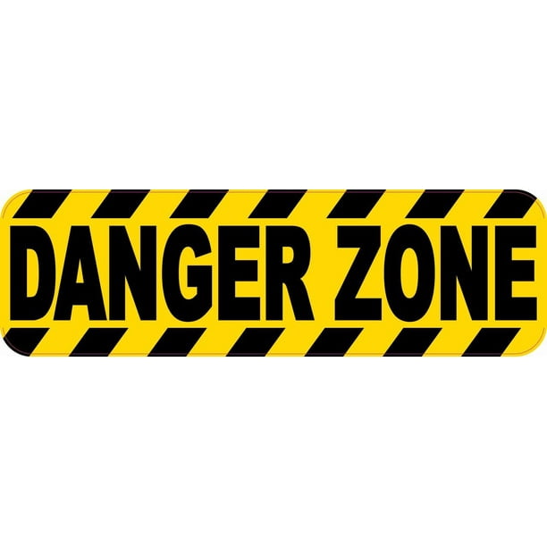 10in x 3in Danger Zone Sticker - Walmart.com - Walmart.com