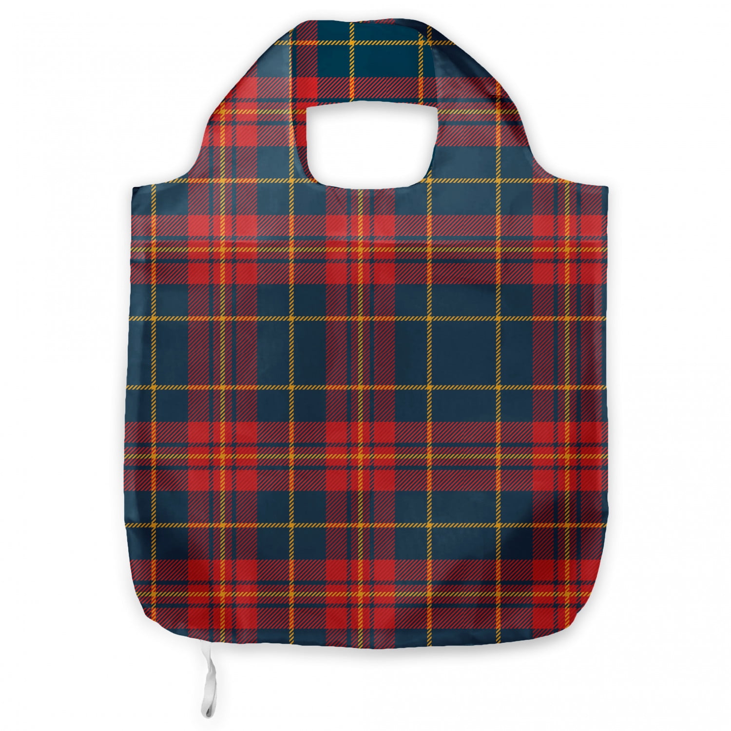 Plaid Reusable Market Bag, Continuing Squares Traditional Classic ...