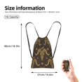 Boho Animal Goat Skull Packable Drawstring Backpack, Lightweight ...