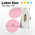 2" 750 Labels Blue Circle Direct Thermal Stickers Roll Compatible With ...