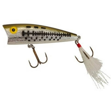 Rebel Pro Pop-R Plus Fishing Lure Hard bait Green Perch 2 1/2 in 1/4 oz ...