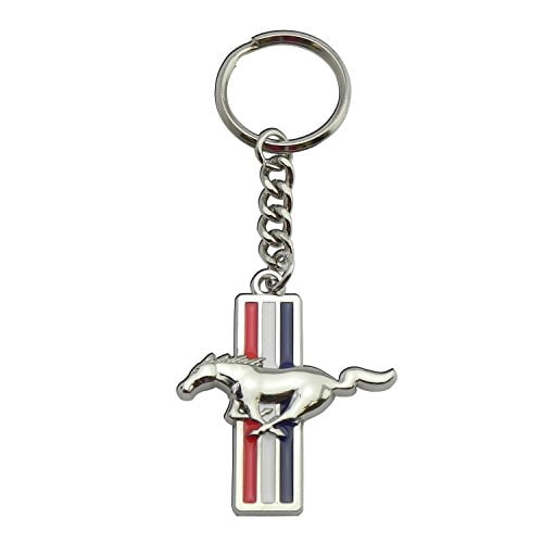 Ford Mustang Tri-bar Metal Key Chain Keychain Keyfob - Walmart.com