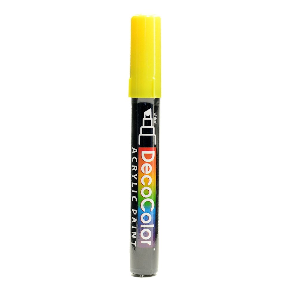 Decocolor Acrylic Paint Markers yellow, chisel tip (pack of 6 ...