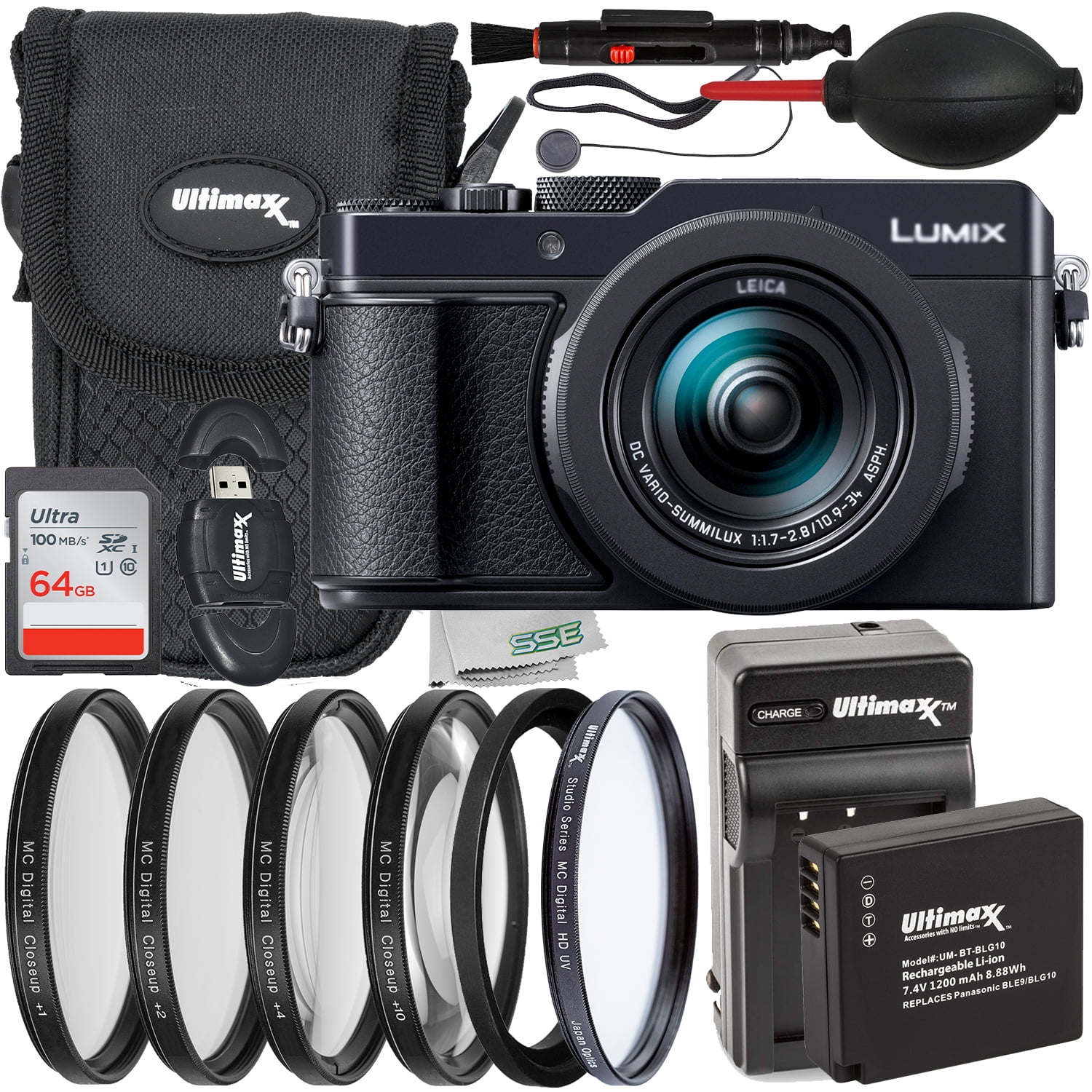 Ultimaxx Essential Panasonic Lumix DC-LX100 II Digital Camera Bundle ...