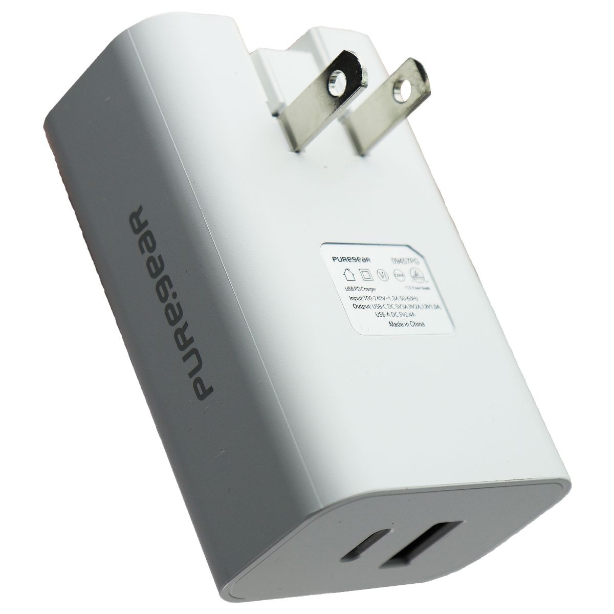 PureGear LightSpeed 30W Dual USB-A/USB-C Port Wall Charger - White ...