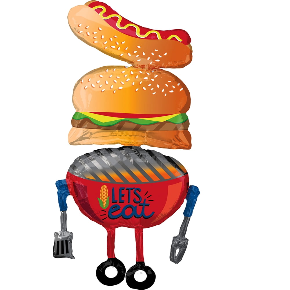 BBQ Summer Stacker Giant Foil Balloon 5 Ft Tall - Walmart.com