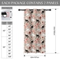 Black and White Cat and Mushroom Blackout Curtains,Triple Weaved Fabric ...