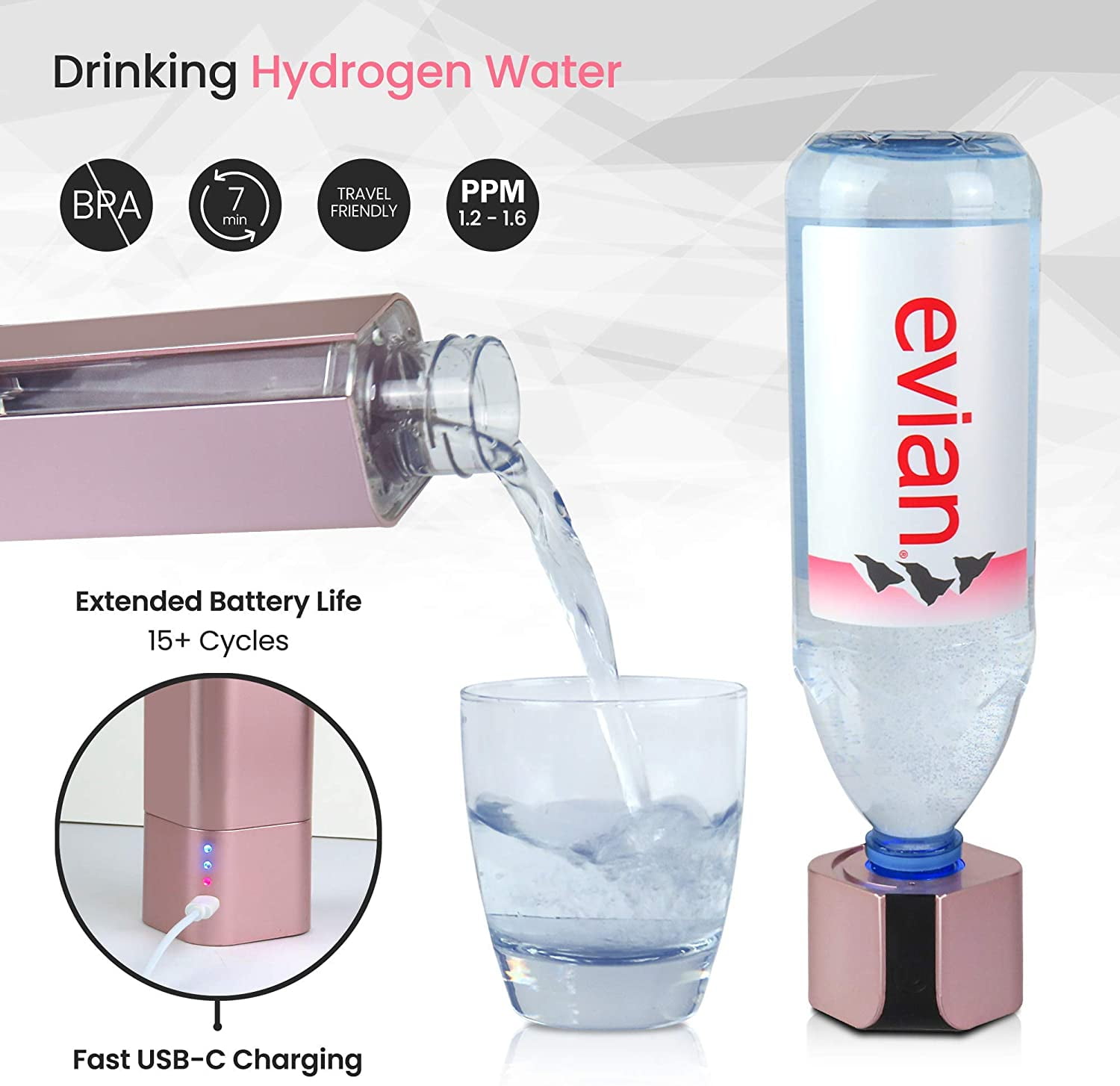 1.6 PPM Max Concentration Molecular H2 Maker Machine Hydrogen Rich ...