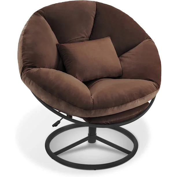 Mcombo Swivel Papasan Chairs, Gas Lift Cozy Chair with Height ...