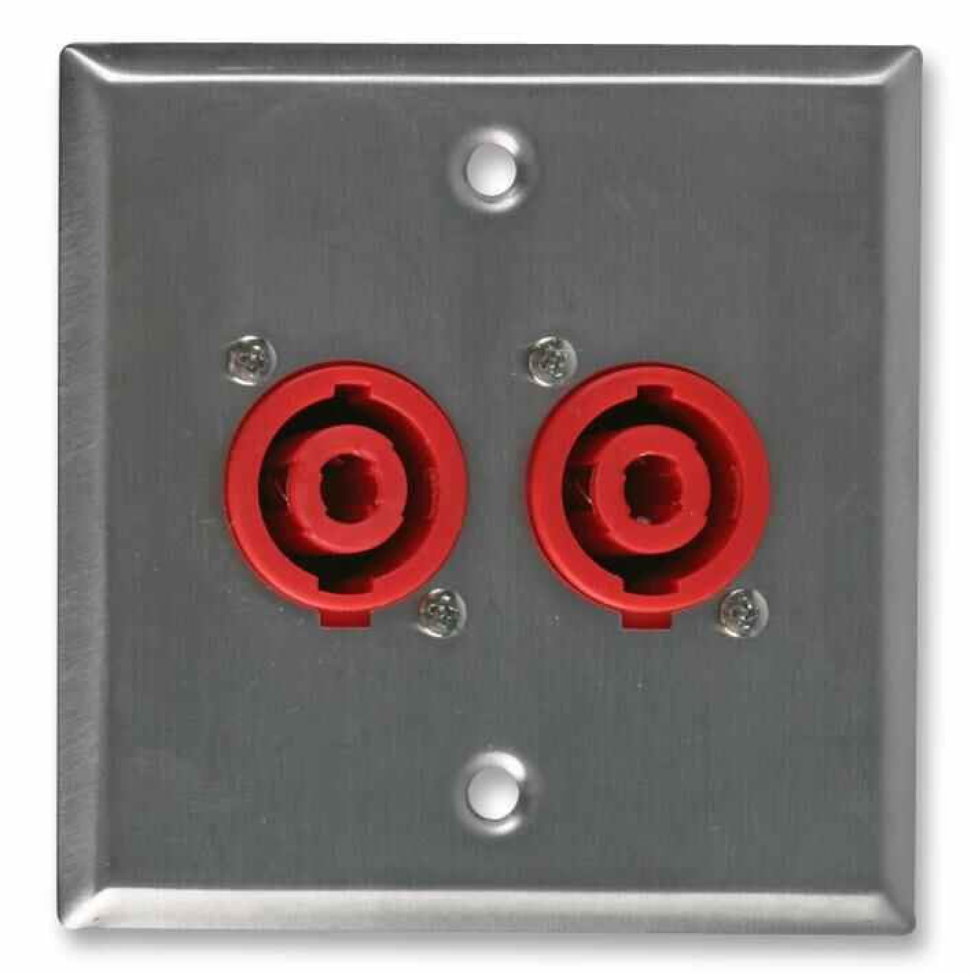 PRO SIGNAL - Wall Plate 2 x 4-Pole Speaker Sockets - Walmart.com