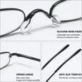 Magimodac Mini Reading Glasses Compact Metal Eyeglasses For Men Women Spring Hinge Lightweight