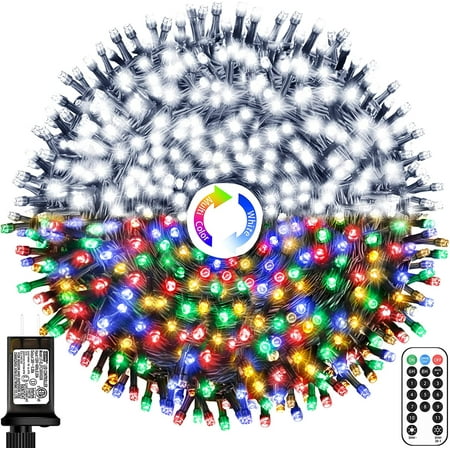 66ft Christmas String Lights, 200 LED Color Changing Christmas Tree ...