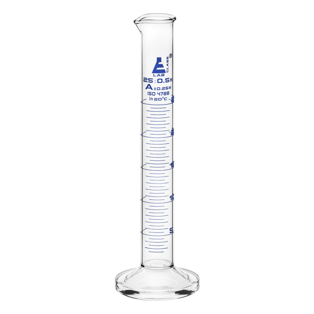 Graduated Cylinder, 25ml - Class A Tolerance ?0.25ml - Round Base ...