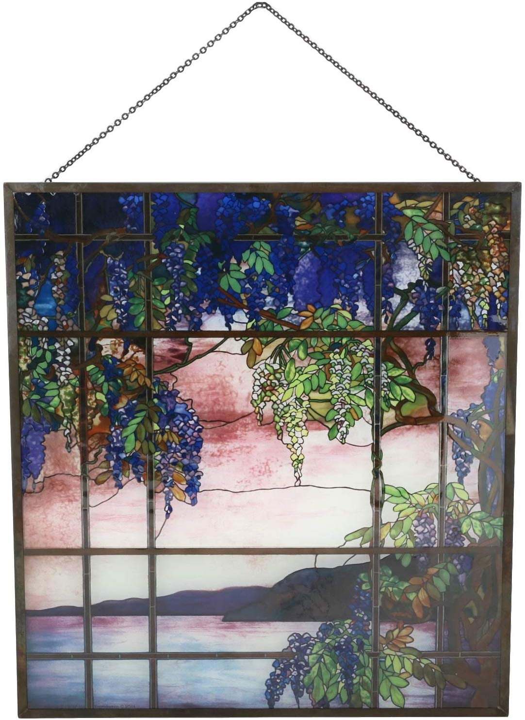 Ebros Louis Comfort Tiffany Landscape Window Oyster Bay Stained Glass ...