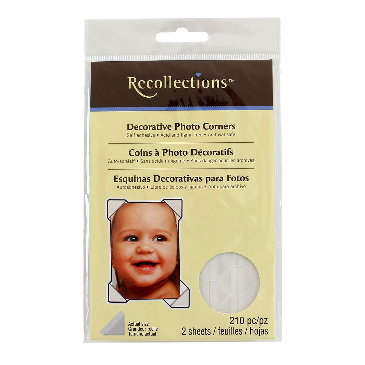 12 Packs: 210 ct. (2520 total) Clear Photo Corners by Recollections ...