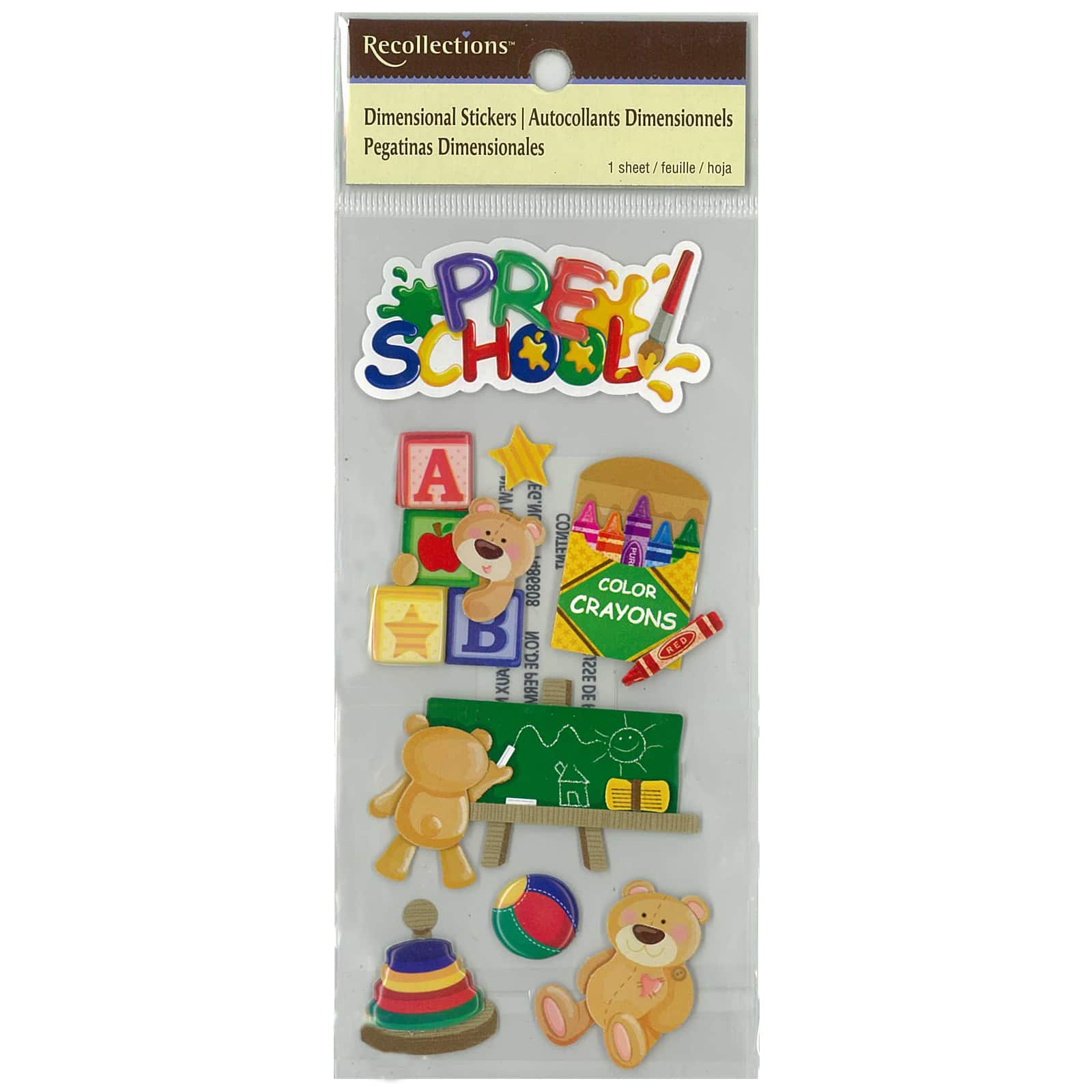12 Pack: Dimensional Preschool Stickers by Recollections™ - Walmart.com