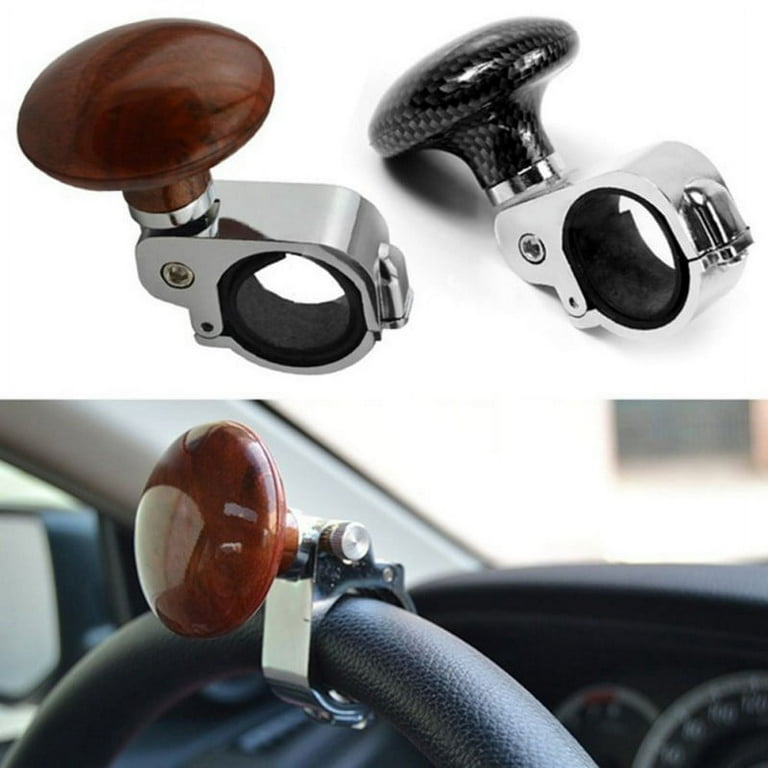 Turning Helper Car Truck Steering Wheel Knob Ball Hand Control Power Handle Grip Spinner Booster Ball Brown