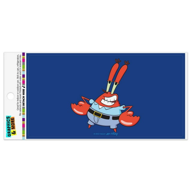 SpongeBob Mr. Krabs Pose Automotive Car Refrigerator Locker Vinyl ...